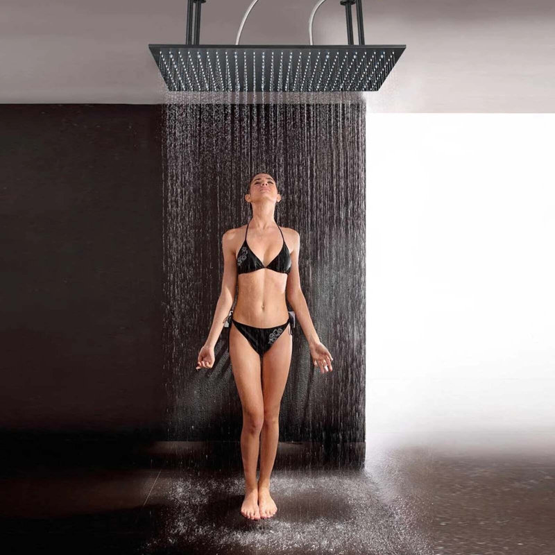 Senlesen Rain Fixed Shower Head 2 5 Gpm Gpm With Self Cleaning